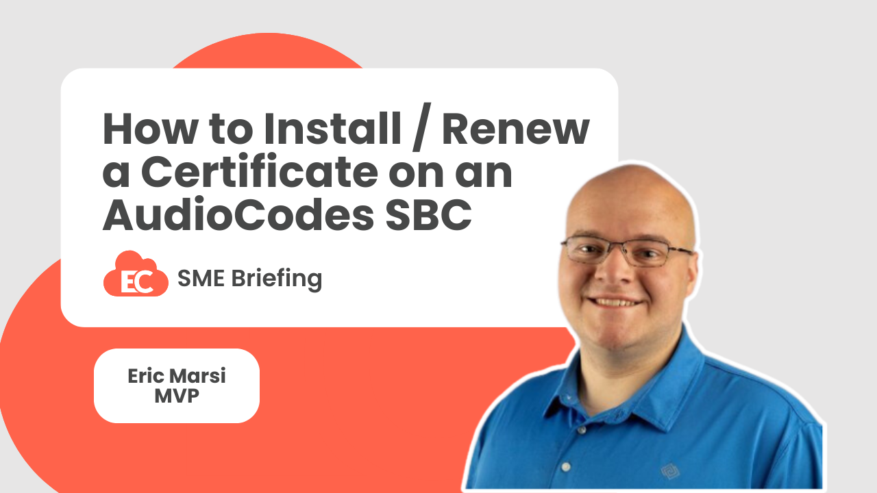 How to renew a certificate on an AudioCodes SBC